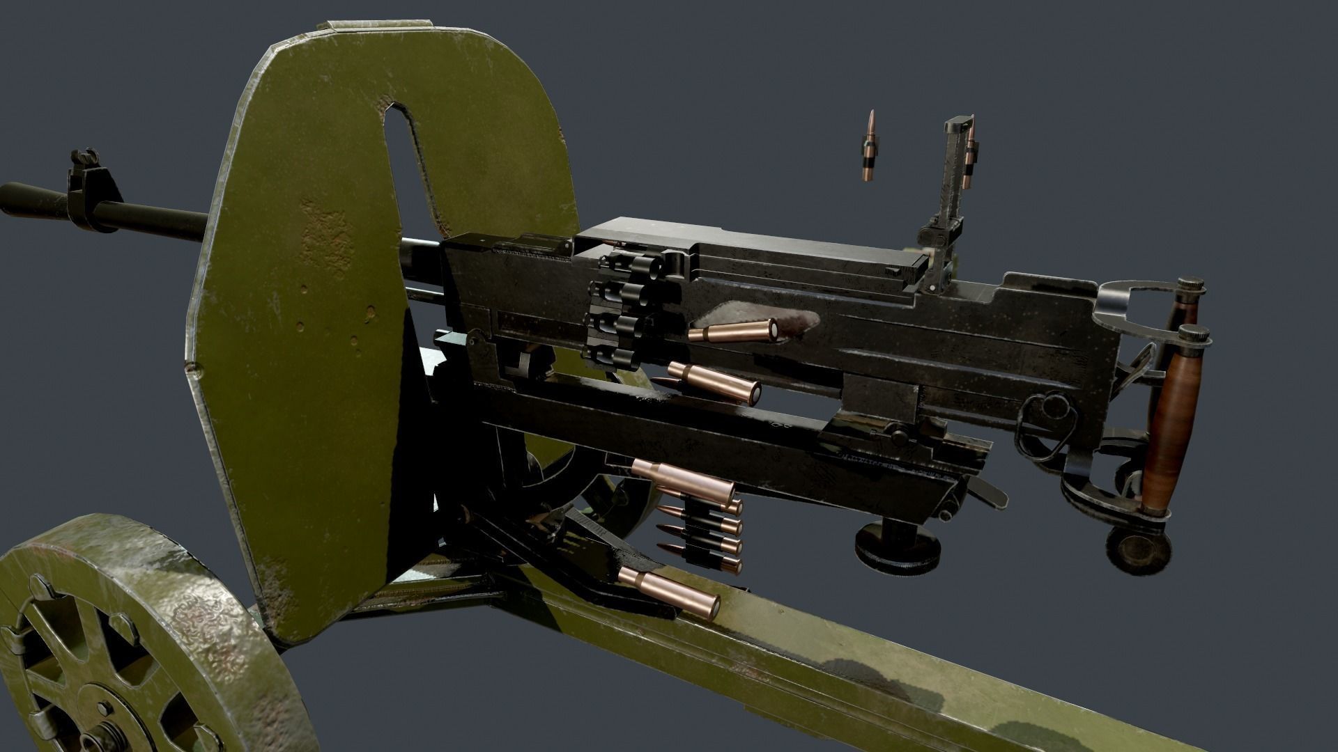 3D model Game ready Soviet machine gun SG 43 VR / AR / low-poly | CGTrader