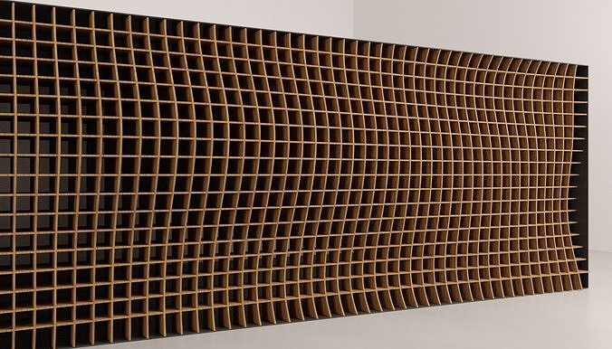 parametric waffle design facade 3D model | CGTrader