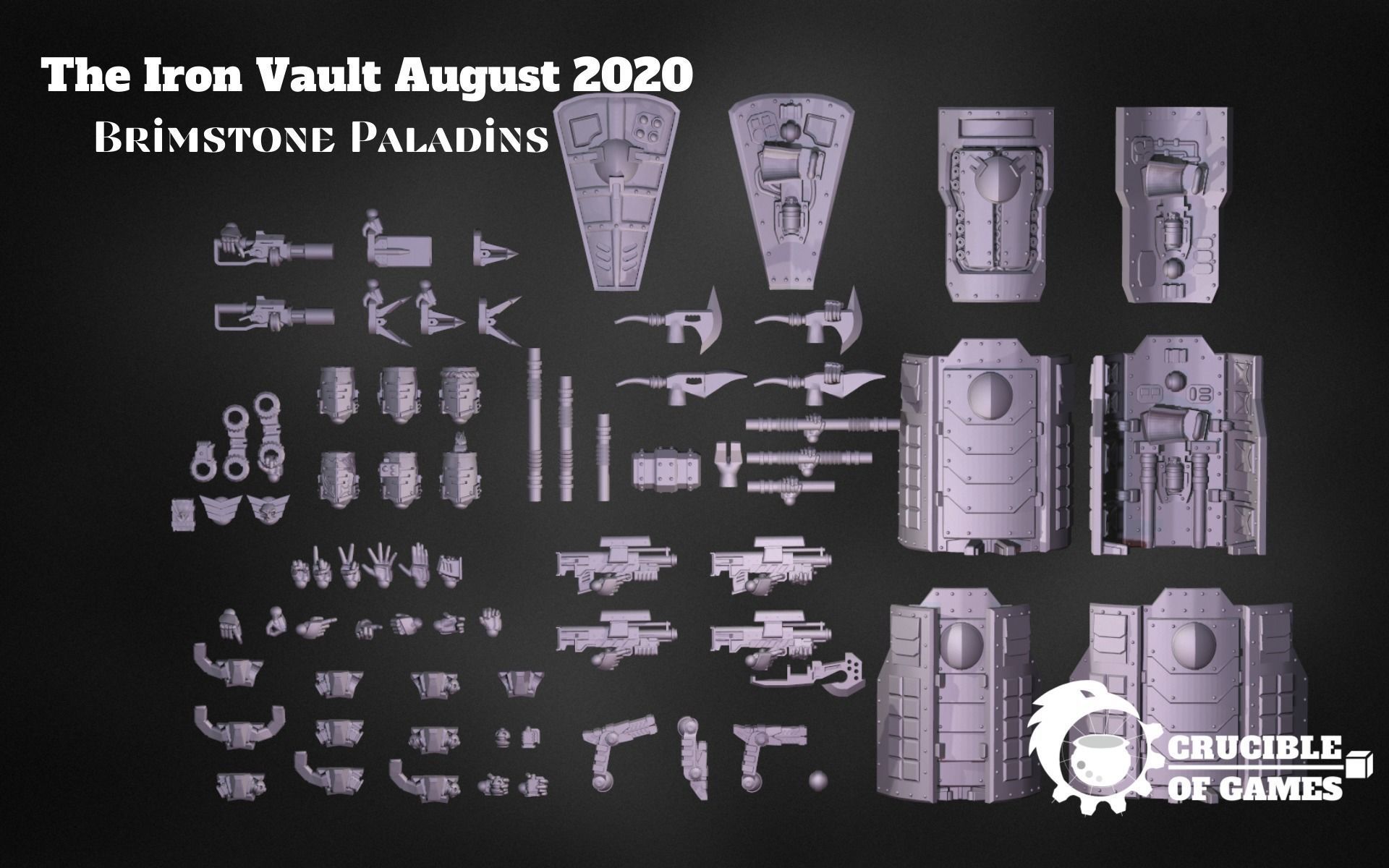 Brimstone Paladins pre-supported modular miniatures kit 3D model 3D ...