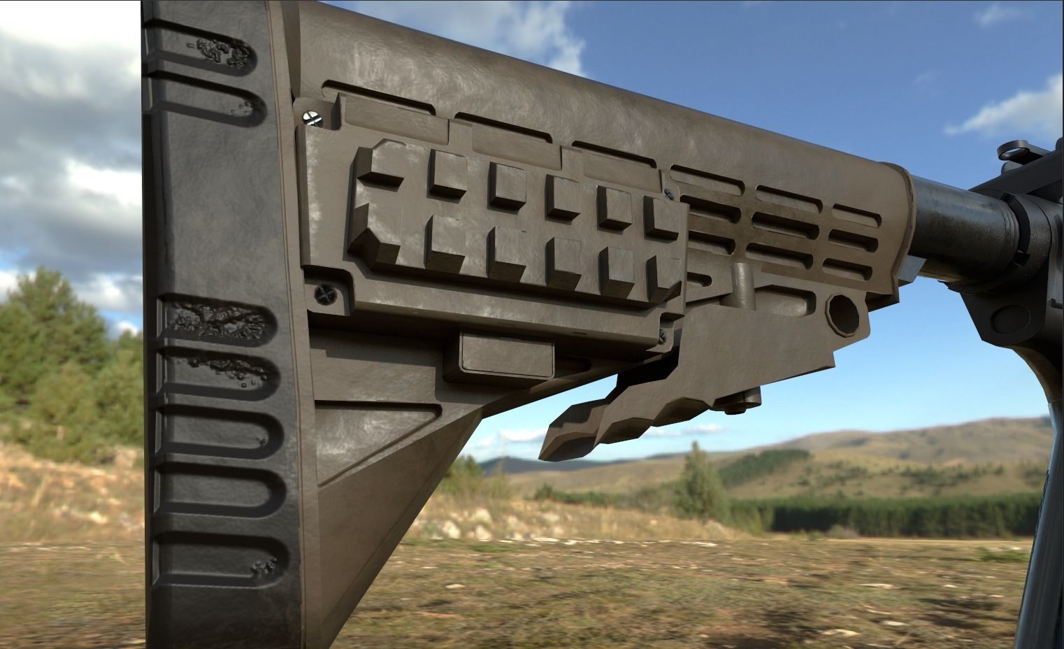 Colt C7NLD 3D model rigged | CGTrader