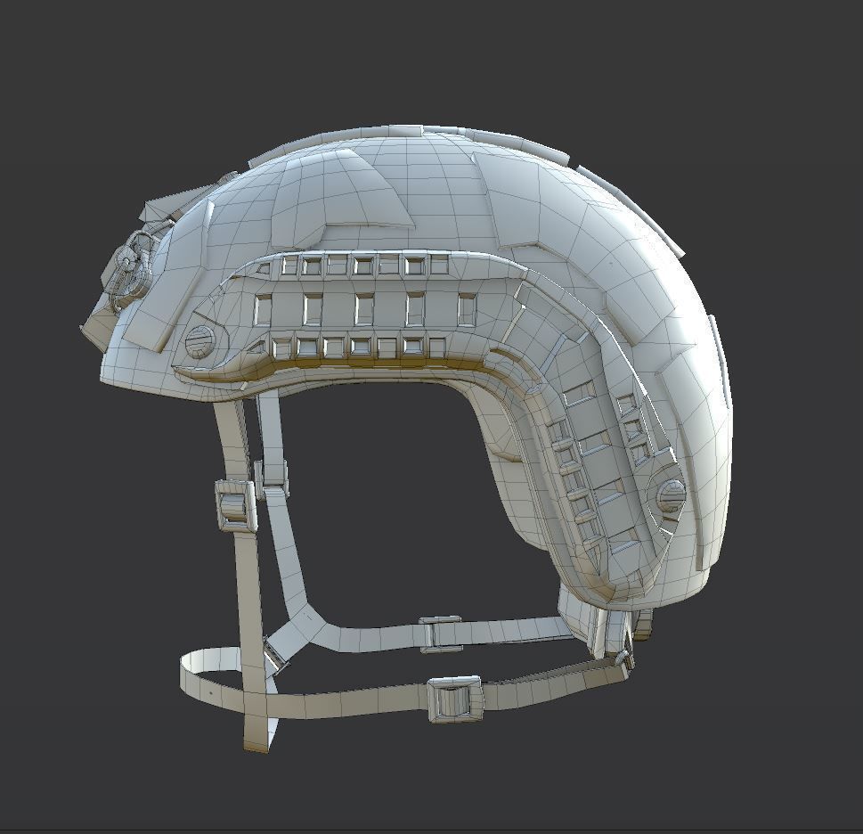 3D model Ops Core FAST SF High Cut Helmet Low poly PBR VR / AR / low ...