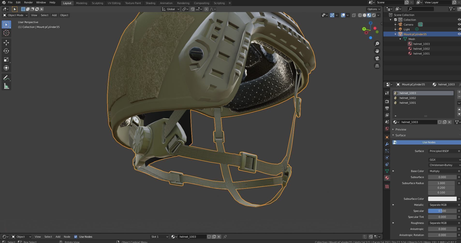 3D model Ops Core FAST SF High Cut Helmet Low poly PBR VR / AR / low ...