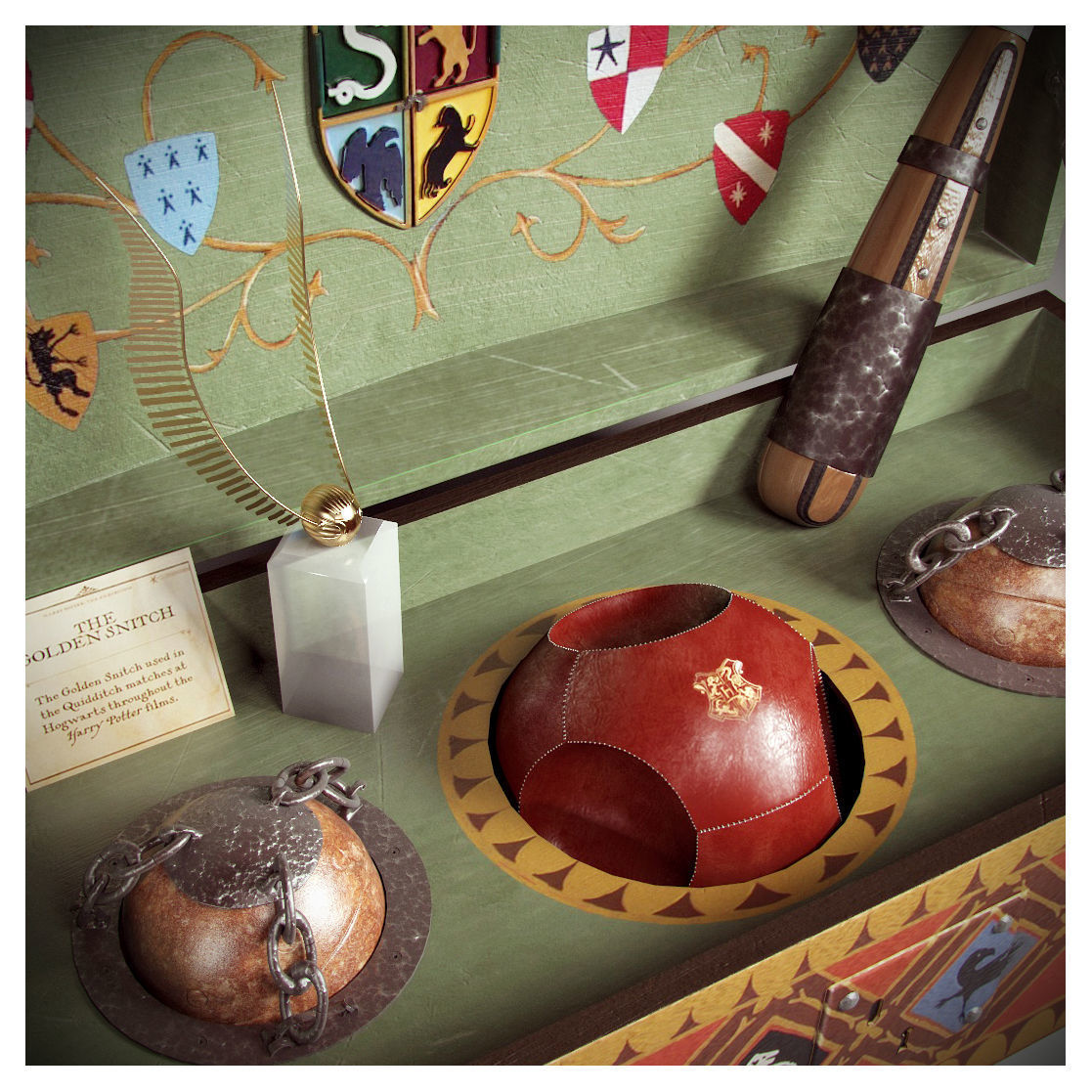 Quidditch game set 3D model | CGTrader
