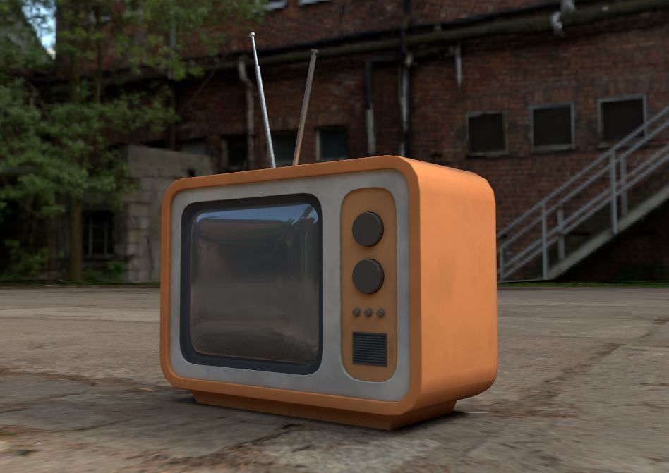 3D model Retro TV VR / AR / low-poly | CGTrader