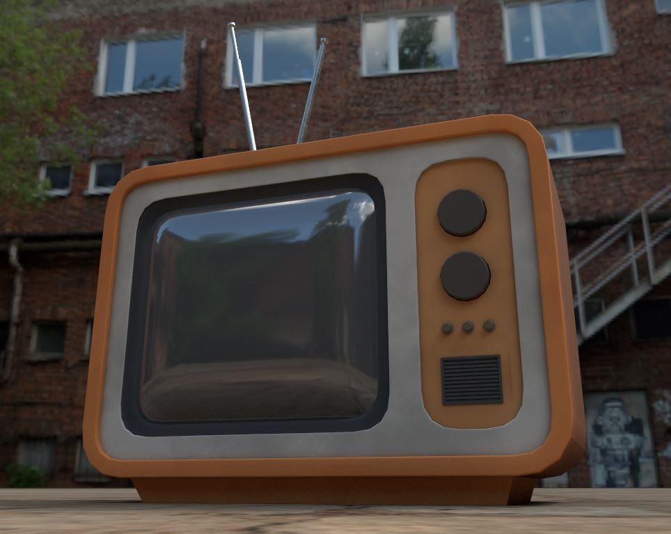 3D model Retro TV VR / AR / low-poly | CGTrader