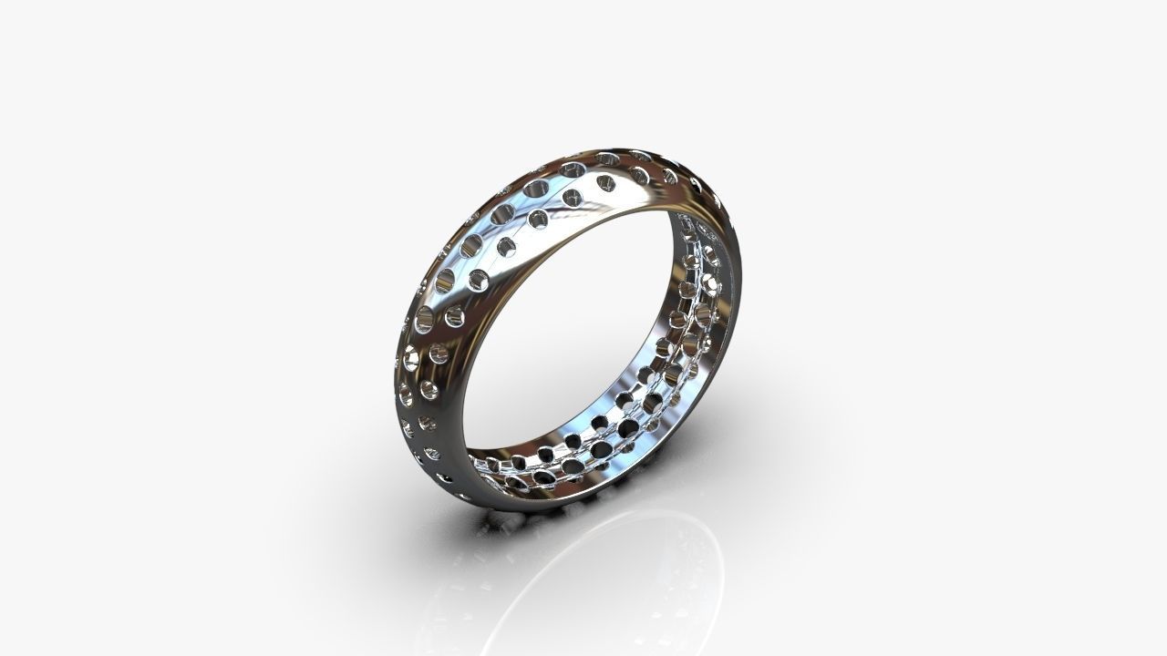 Perforated ring 3D model 3D printable | CGTrader