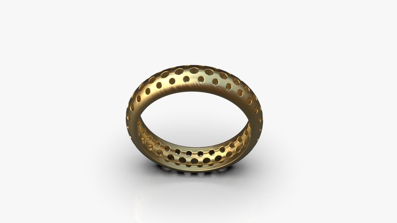 Perforated ring 3D model 3D printable | CGTrader