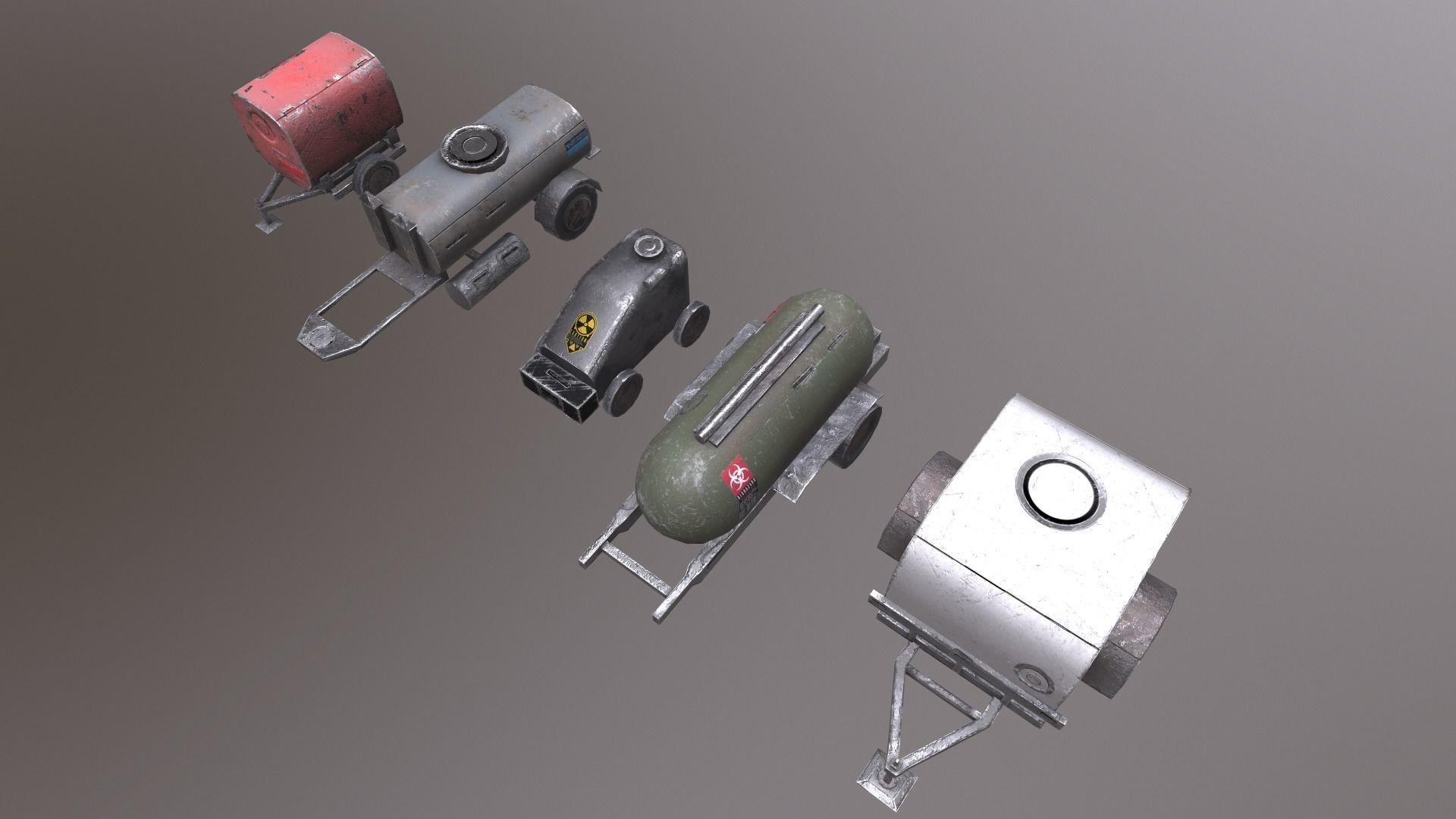 3D model Nuclear Tank VR / AR / low-poly | CGTrader
