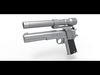 Pistol AMT Hardballer Long Slide from the movie Terminator 1984 3D ...