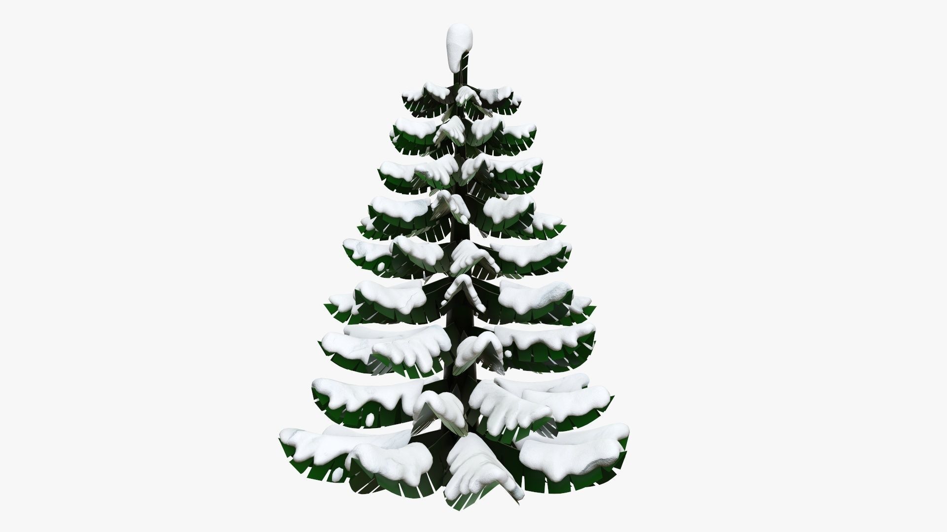 Christmas fir tree stylized 02 3D model MAX OBJ FBX MDL