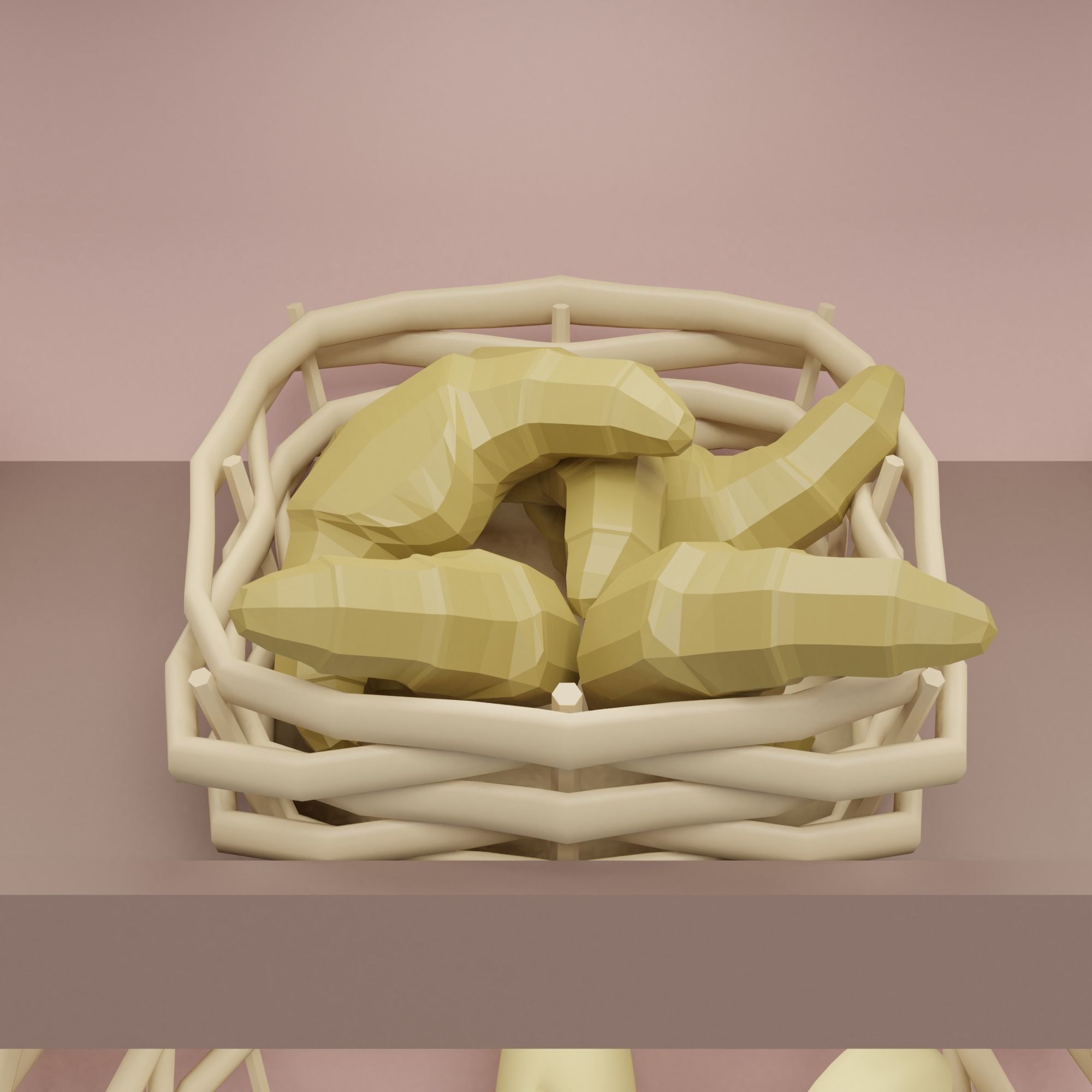 3D model Bakery basket VR / AR / low-poly | CGTrader