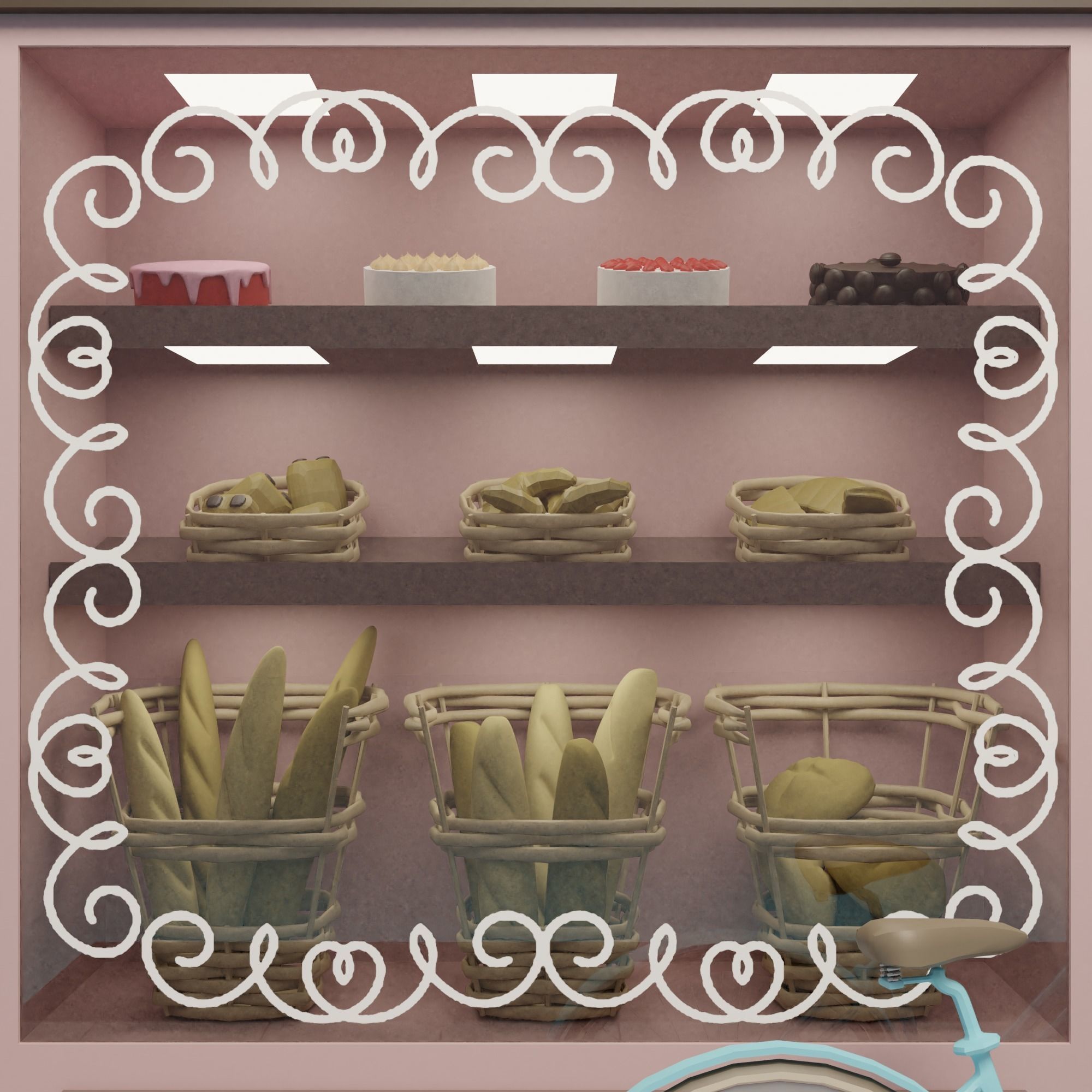 3D model Bakery basket VR / AR / low-poly | CGTrader