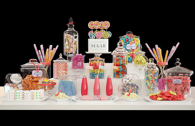 Candy bar set 3D model | CGTrader