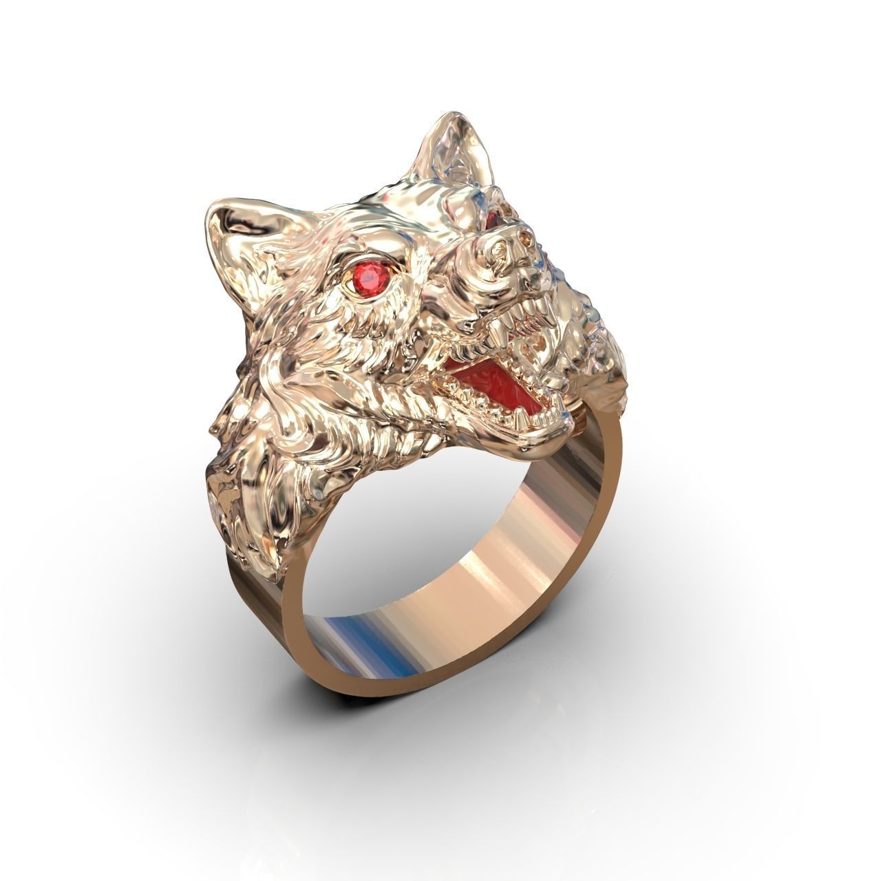 wolf ring werewolf 3D model 3D printable | CGTrader