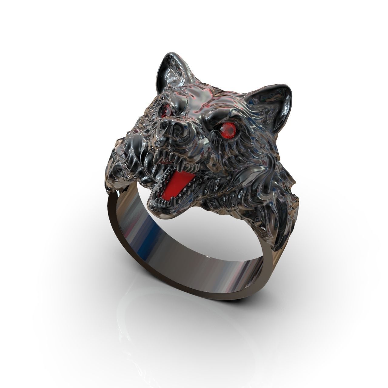 wolf ring werewolf 3D model 3D printable | CGTrader