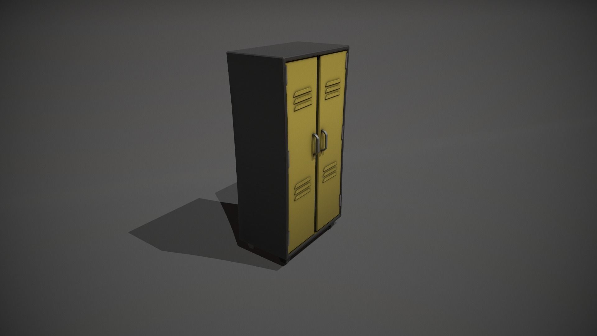 3D model Yellow and Black Stylized Locker VR / AR / low-poly | CGTrader