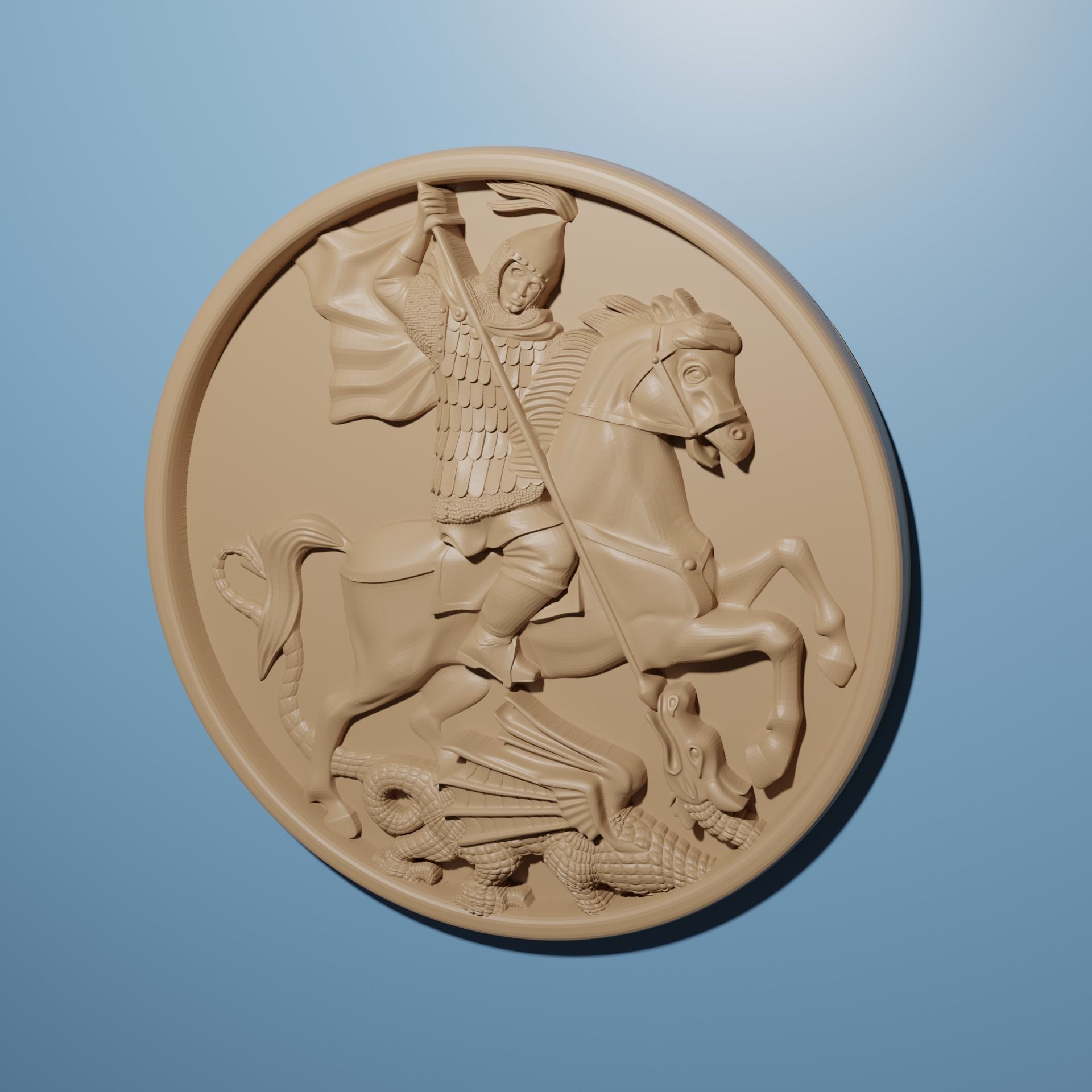 Saint George 3D STL Model for CNC Router Engraver Relief 3D model 3D ...