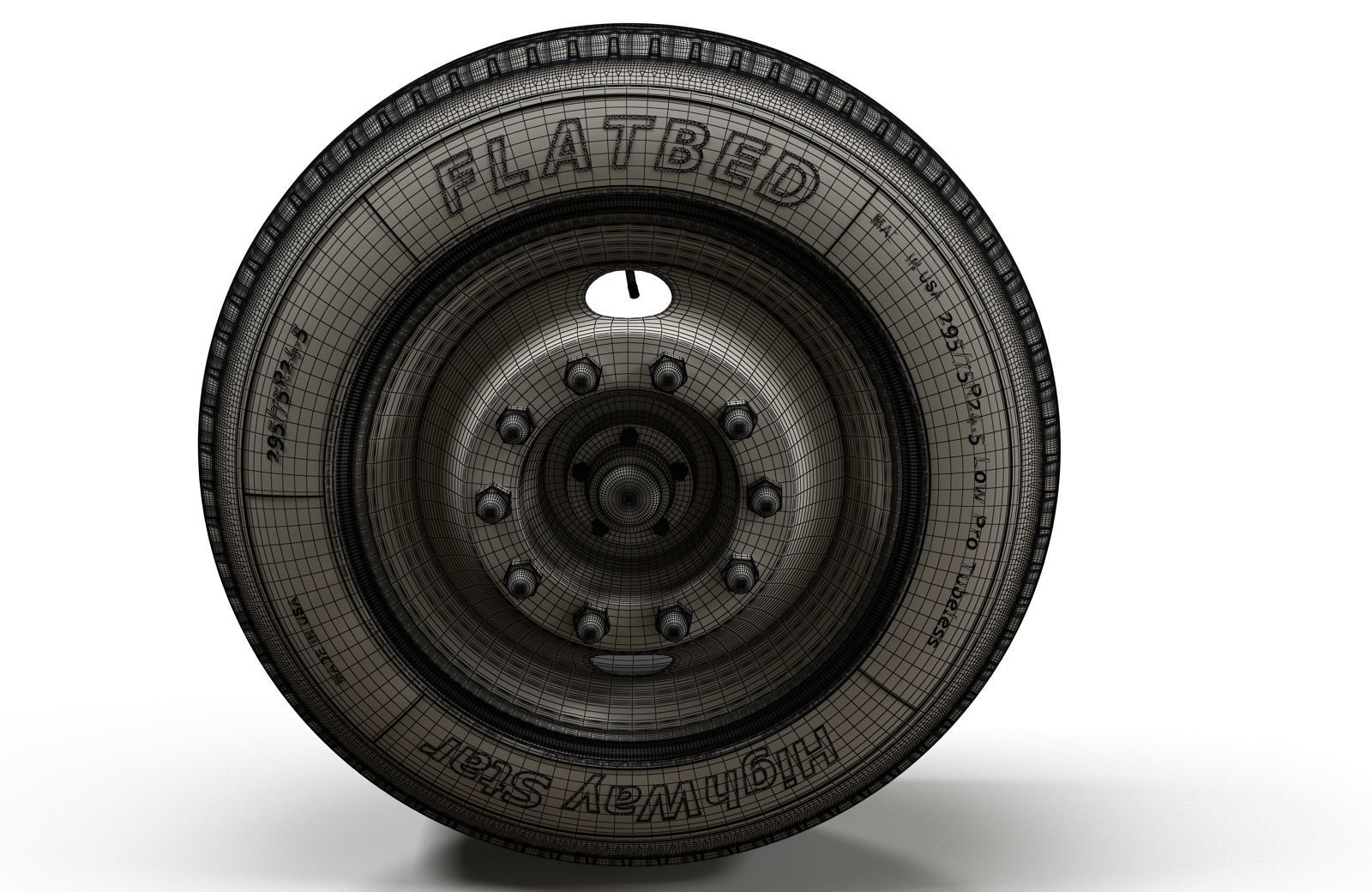 Truck steel wheels 3D model | CGTrader