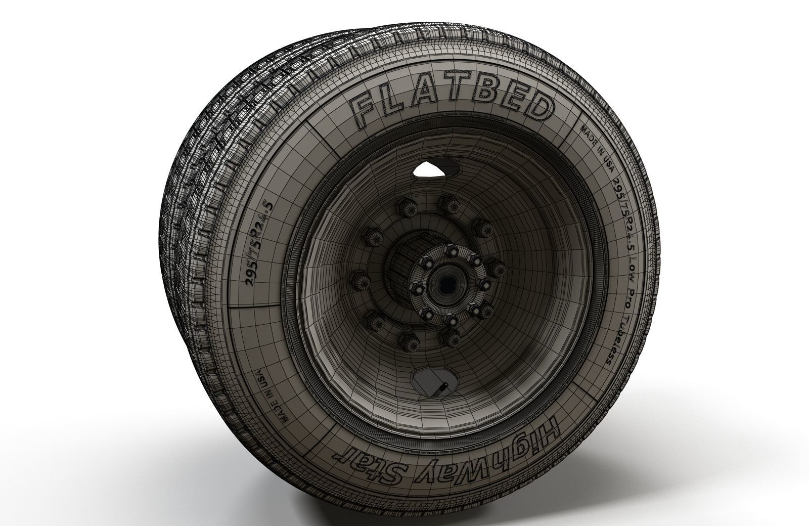 Truck steel wheels 3D model | CGTrader