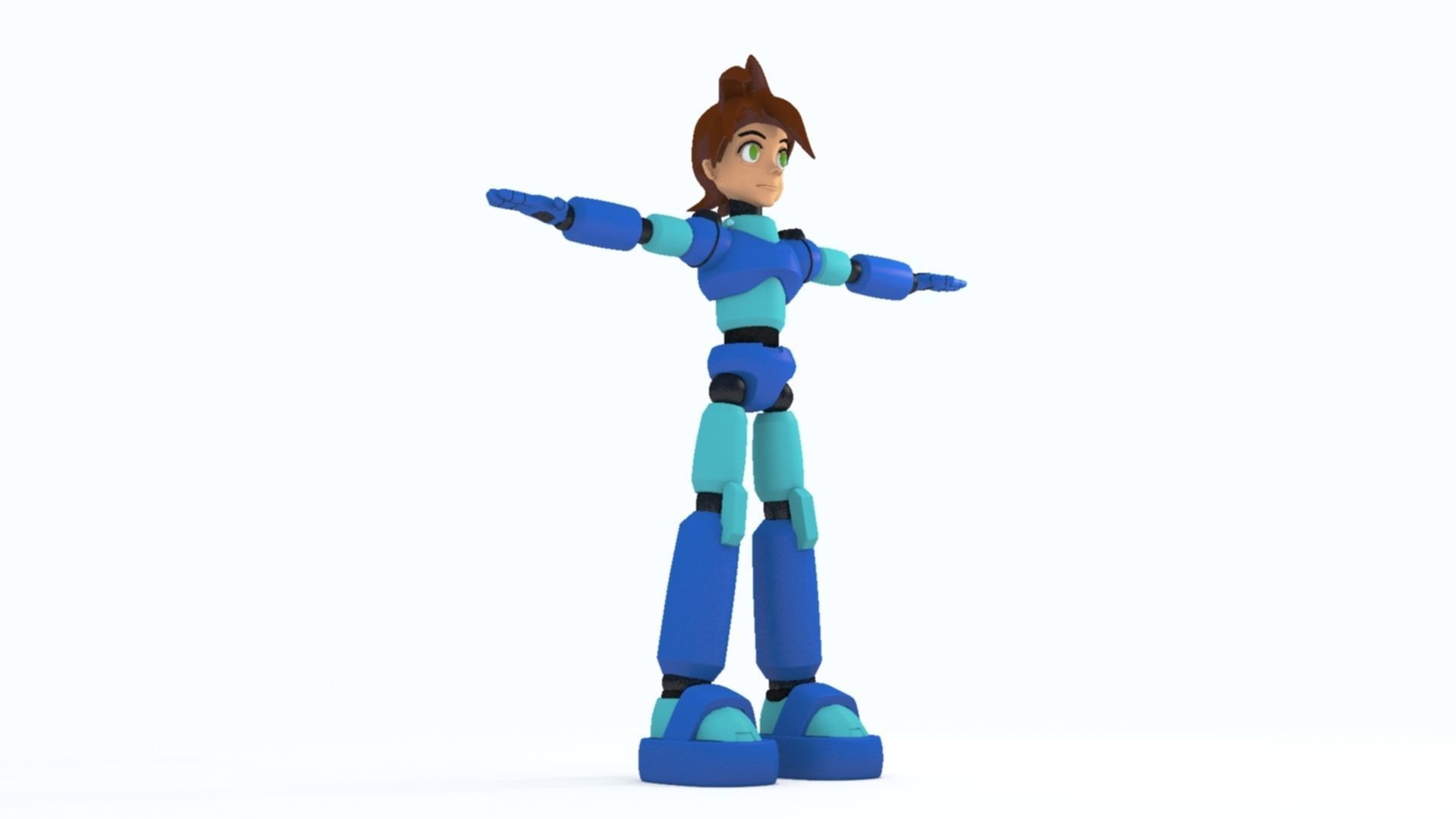 3D model Mega Man Pose 1 VR / AR / low-poly | CGTrader