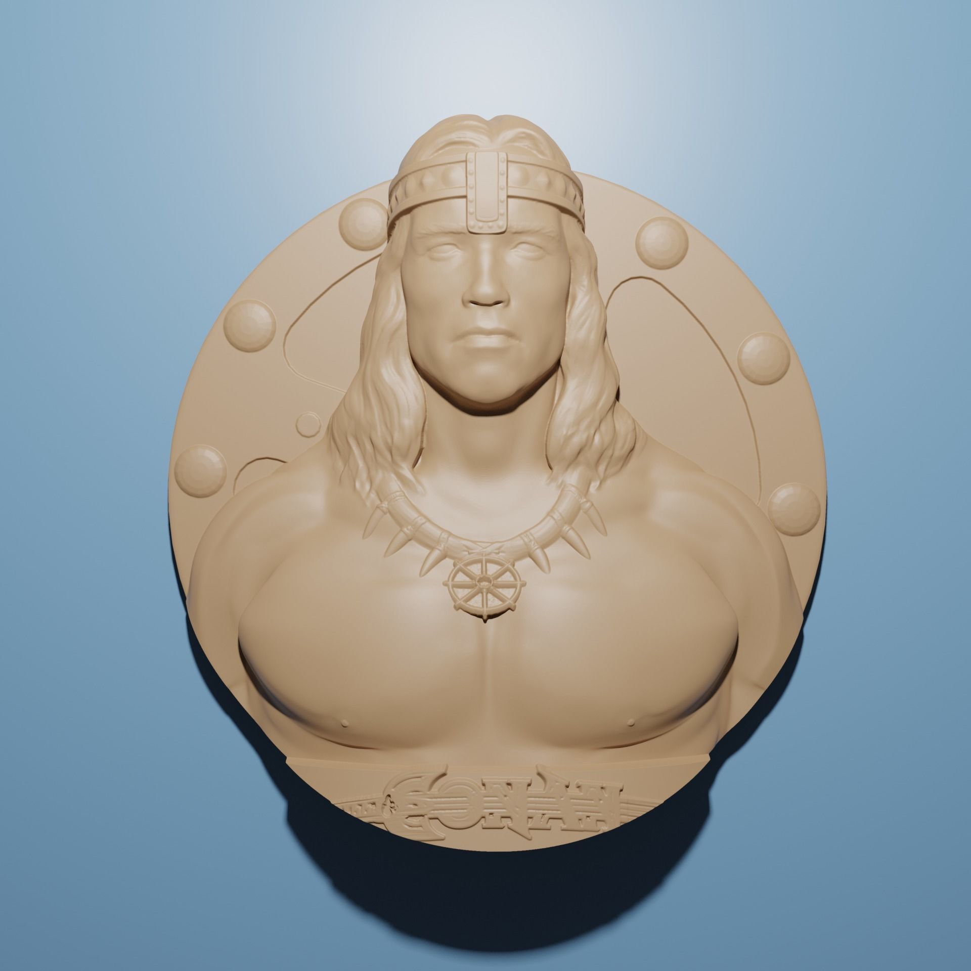 Conan the Barbarian artcam relief stl format 3D for CNC 3D model 3D ...