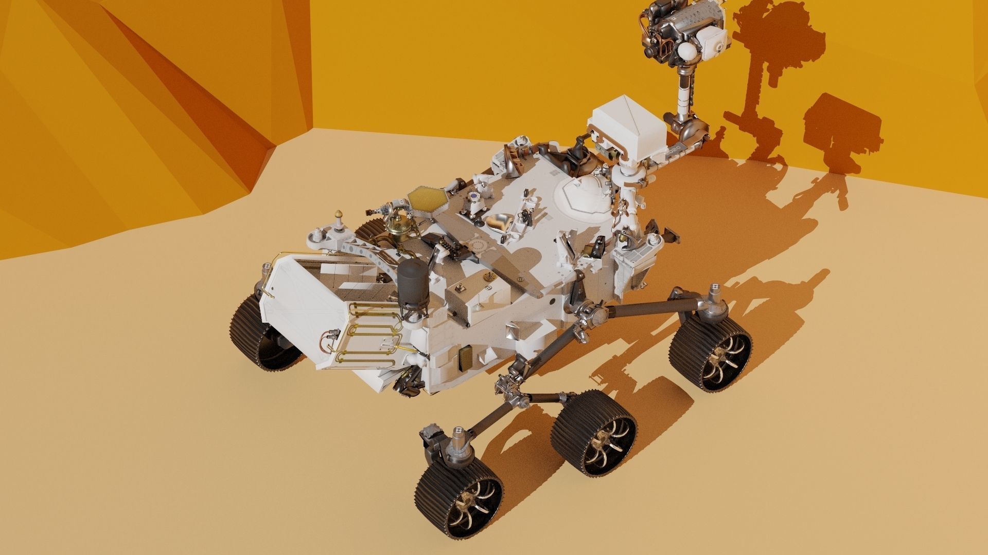 3D model Mars rover Persaverance VR / AR / low-poly | CGTrader