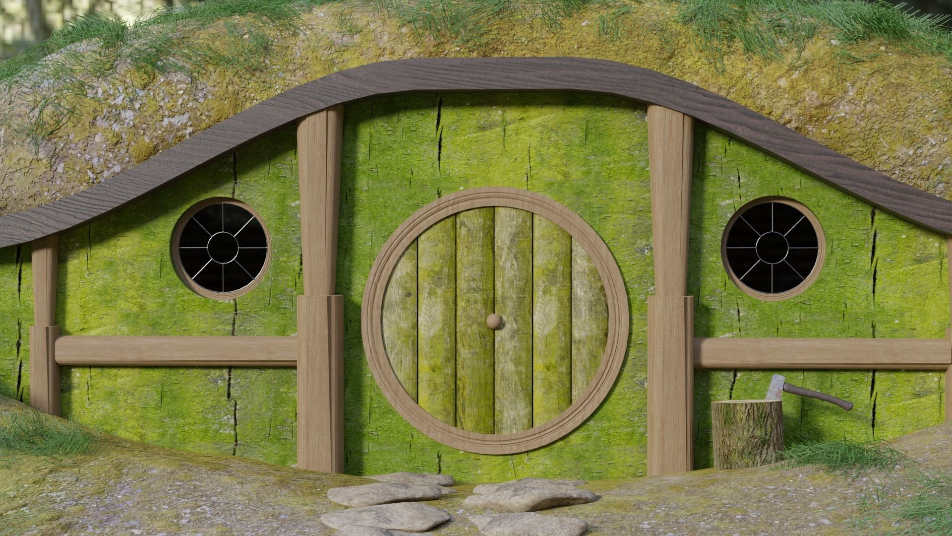 Hobbit House Pack 3D model | CGTrader