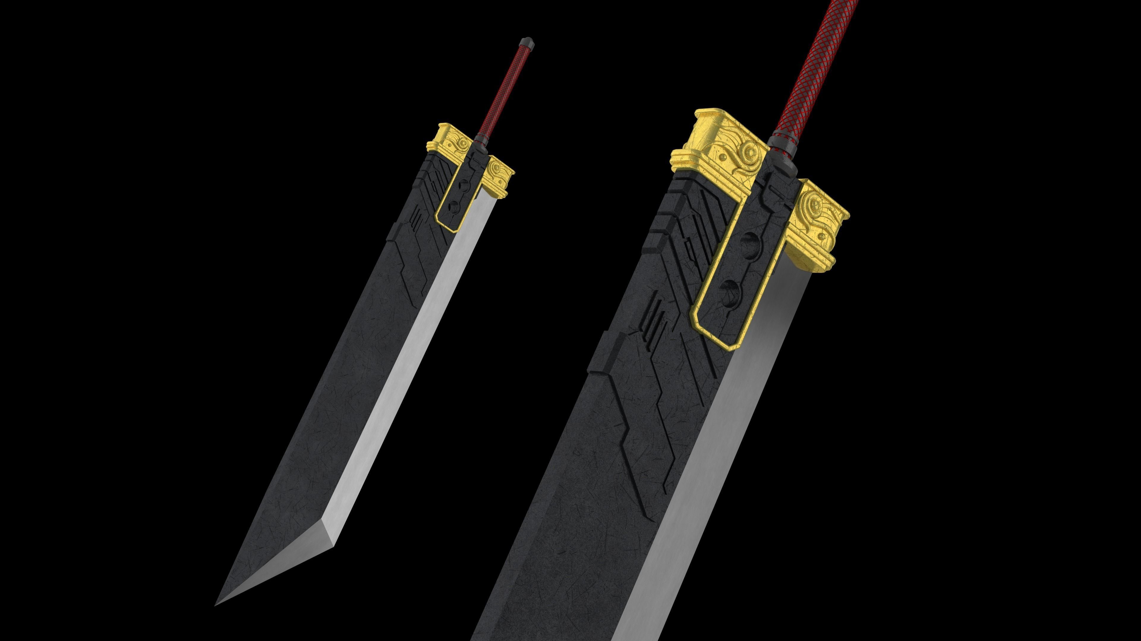 Buster Sword - Final fantasy VII Crisis Core 3D model | CGTrader