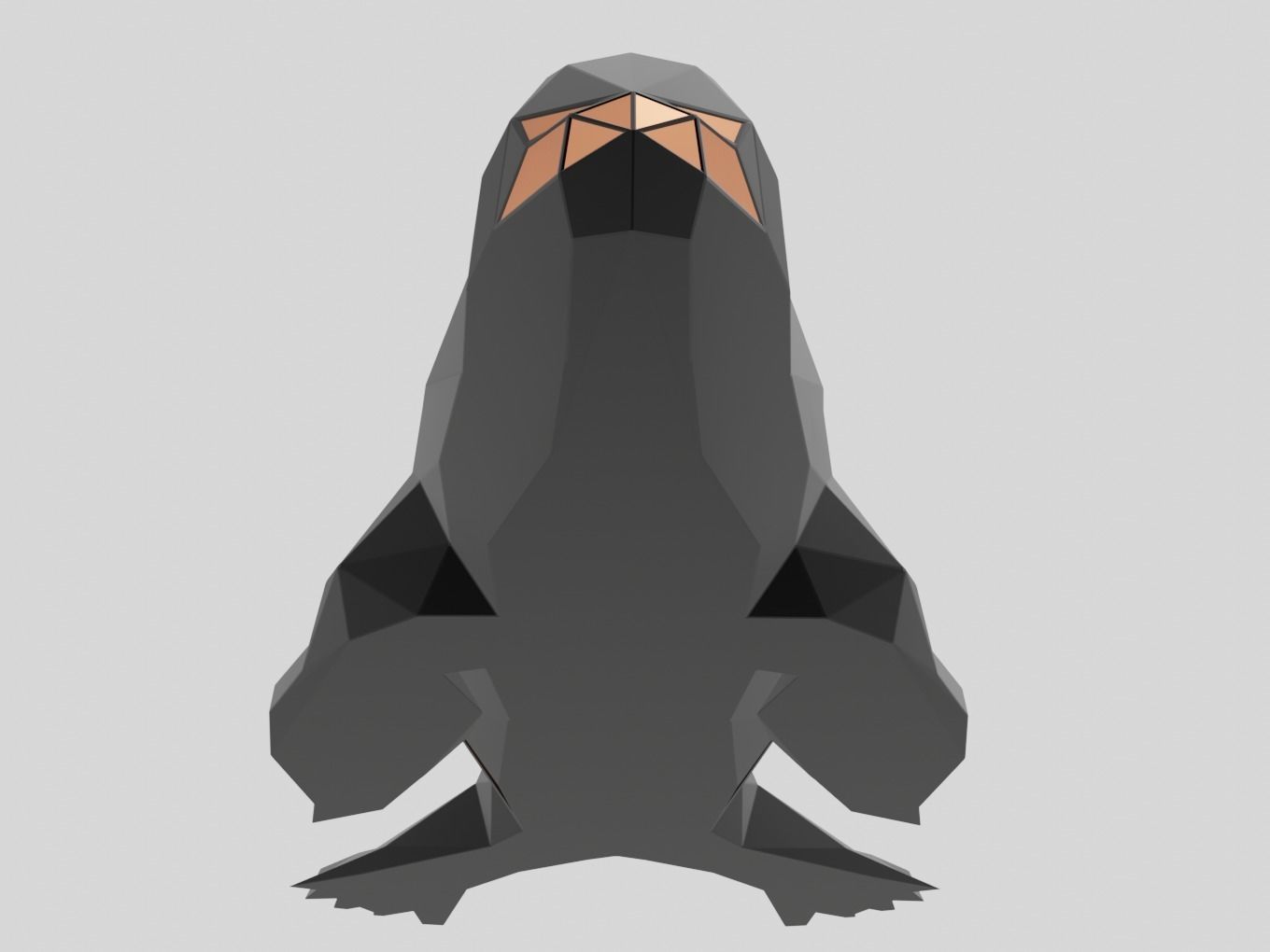 Polygonal Sea Lion Parametric 3D model 3D printable | CGTrader