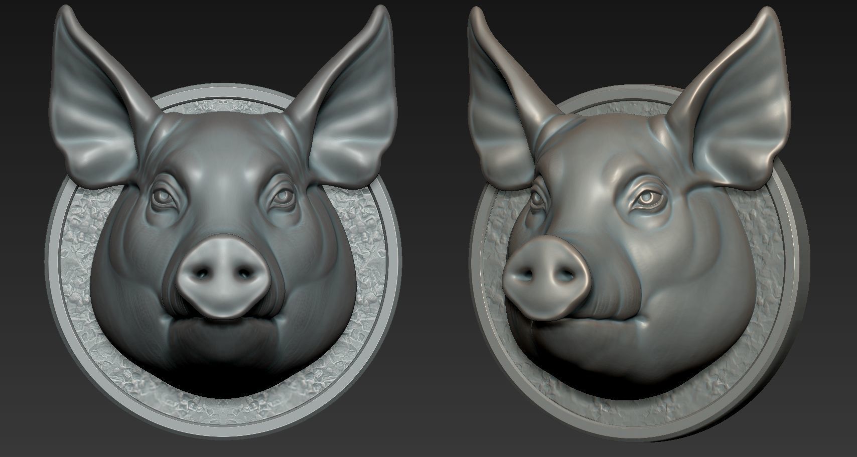Pig Head 3D model 3D printable | CGTrader