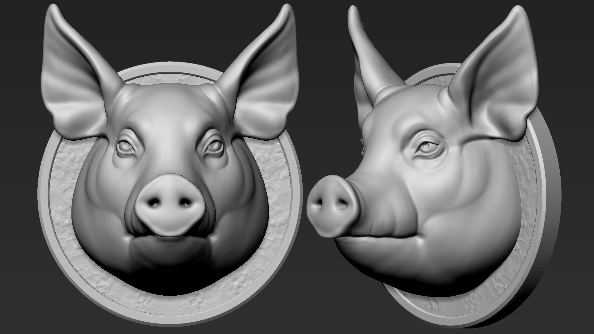 Pig Head 3D model 3D printable | CGTrader