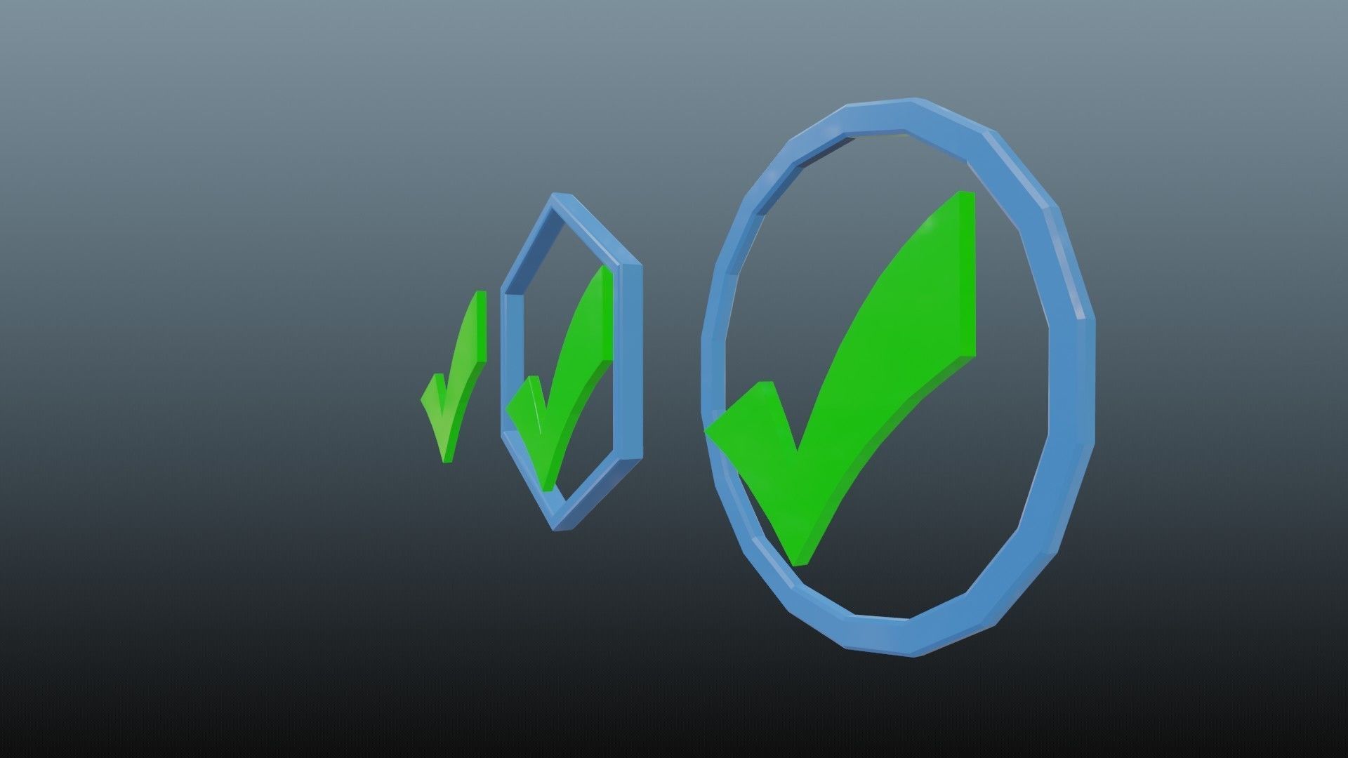 Low poly check mark 10 free VR / AR / low-poly 3D model | CGTrader