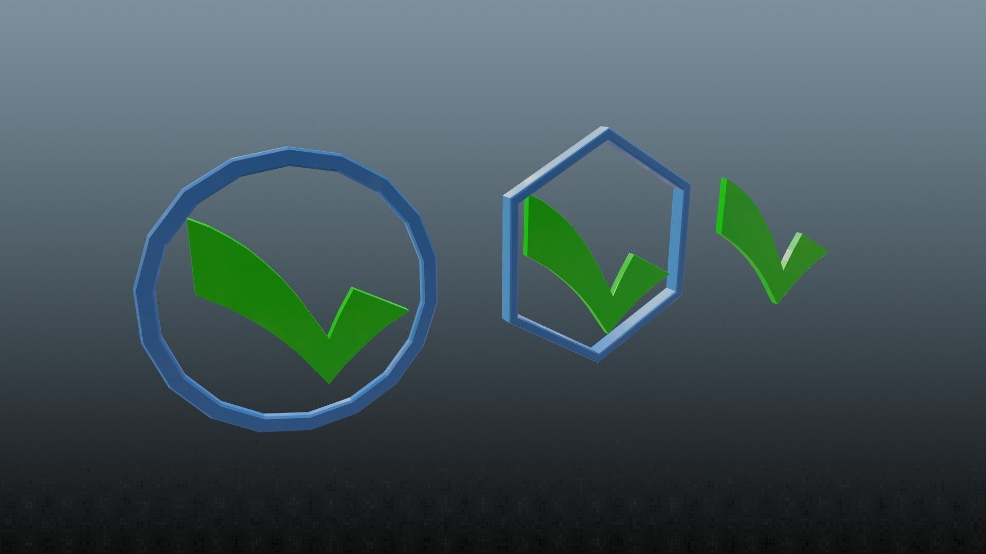 Low poly check mark 10 free VR / AR / low-poly 3D model | CGTrader