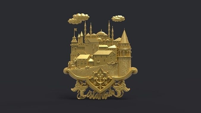 Istanbul theme scene 3D model 3D printable | CGTrader