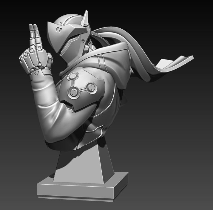 Genji Bust 3d Print Ready 3D model 3D printable | CGTrader