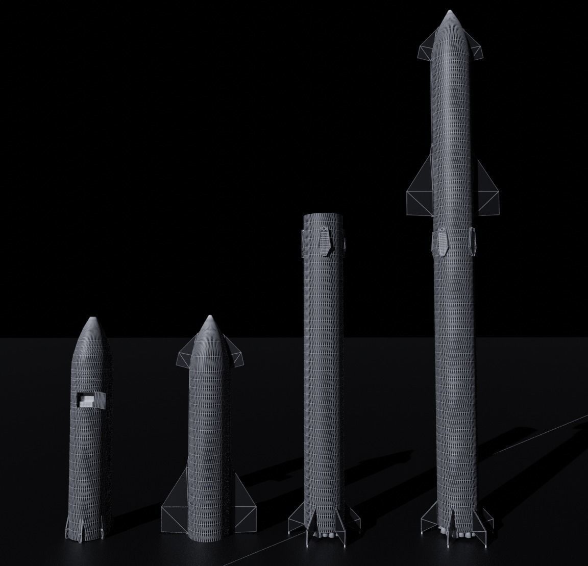 Starship Superheavy Model 3D model | CGTrader