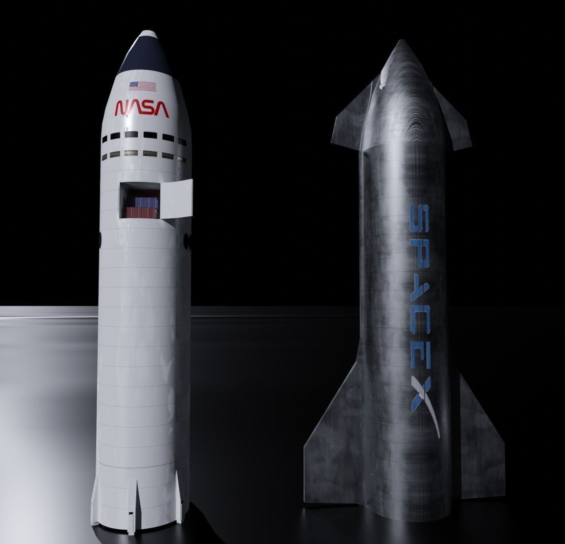 Starship Superheavy Model 3D model | CGTrader