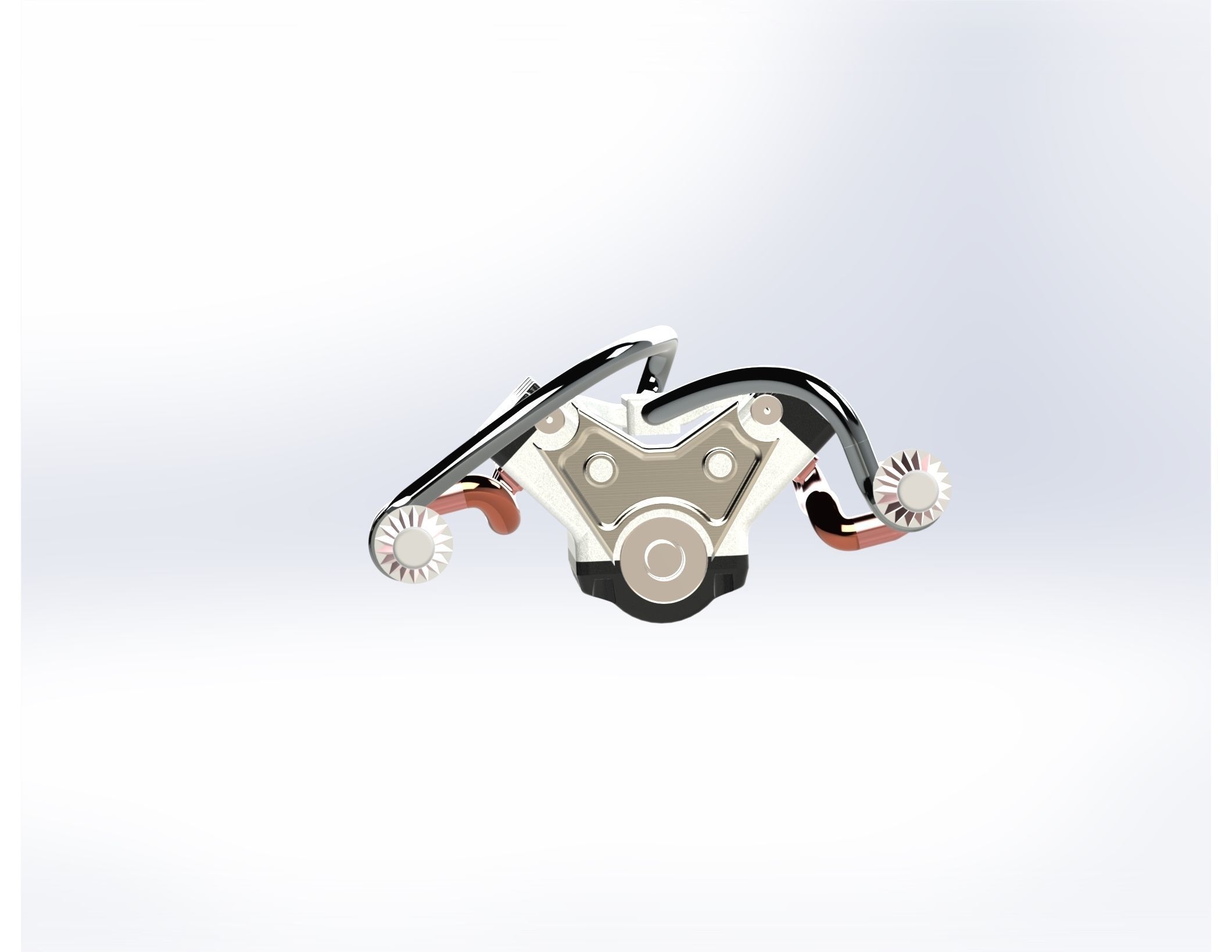 twin turbo engine 3D model animated | CGTrader
