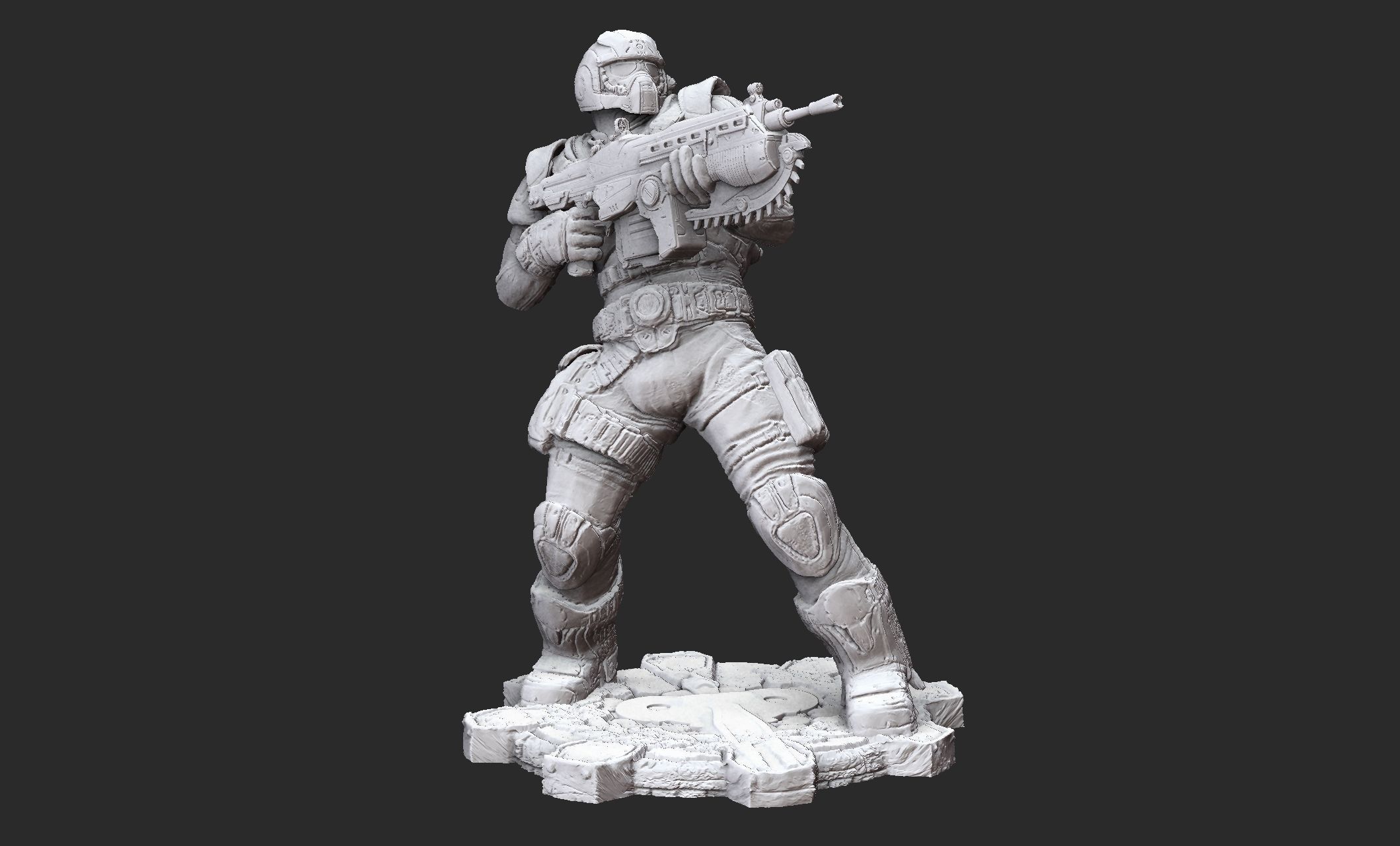 Benjamin Carmine Winter Gears of War 3D Model STL File 3D