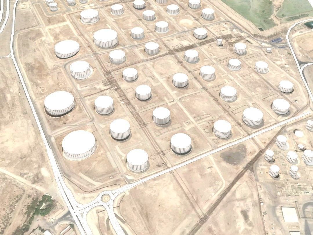 Petroleum Storage Tanks Sitra Bahrain Industrial area free 3D model ...