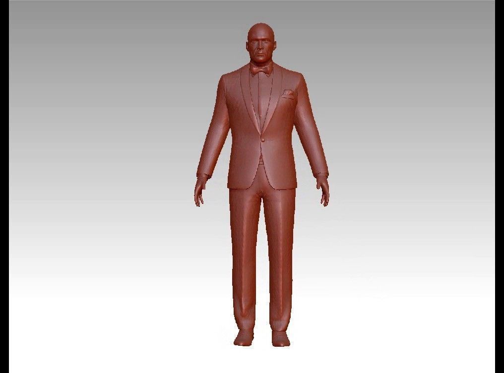 Agent hitman 3D model 3D printable | CGTrader