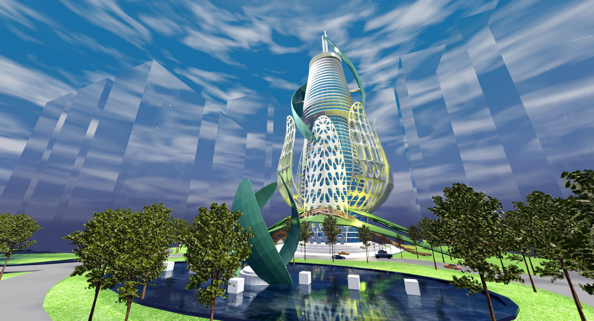 Building Conceptual design 3D model | CGTrader