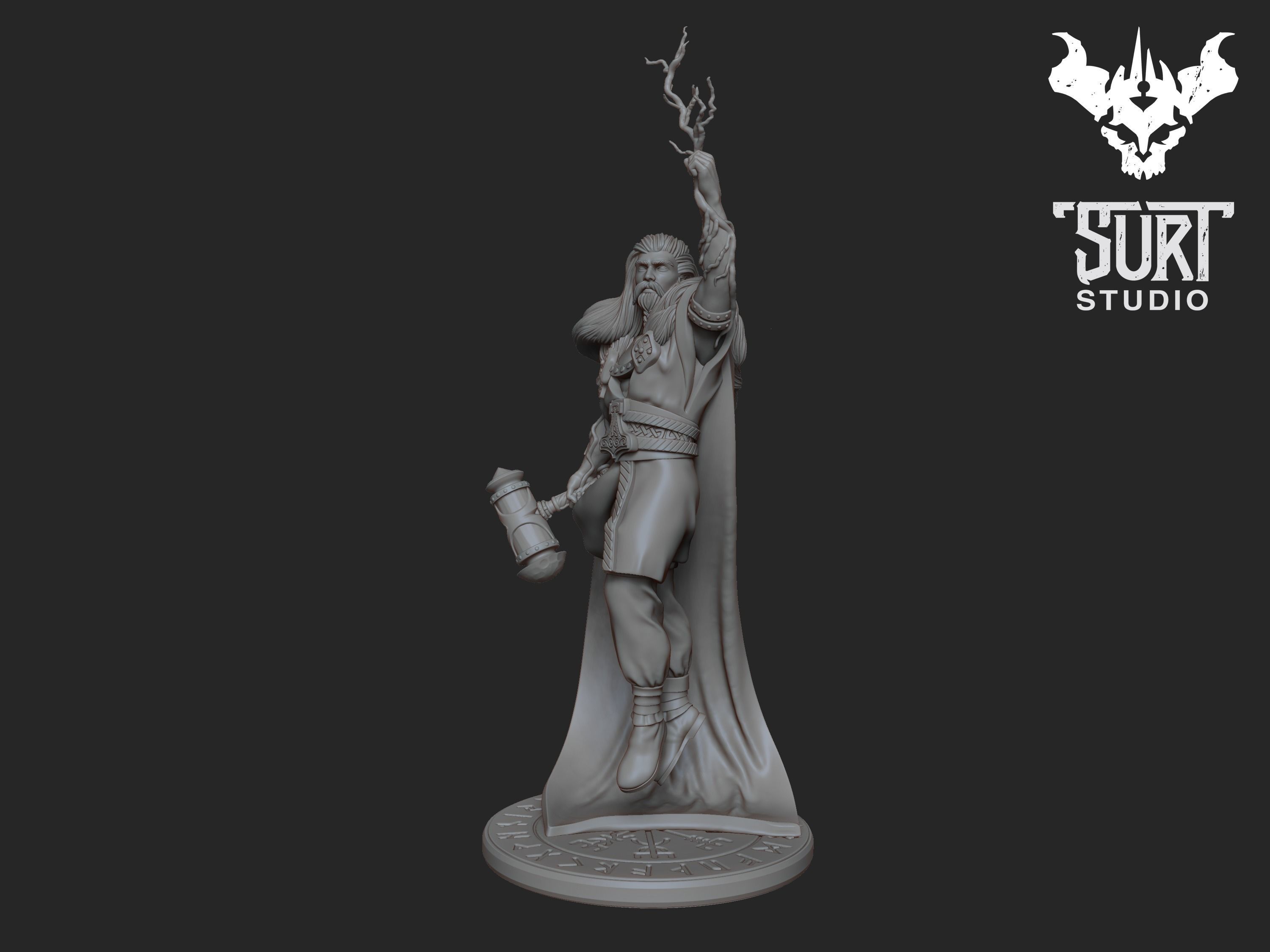 God Thor 3D model 3D printable | CGTrader