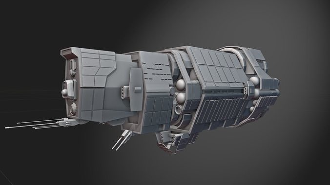 Light-cruiser Space Warship 3D model | CGTrader