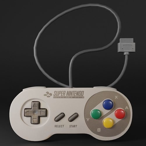 SNES Controller 3D model | CGTrader