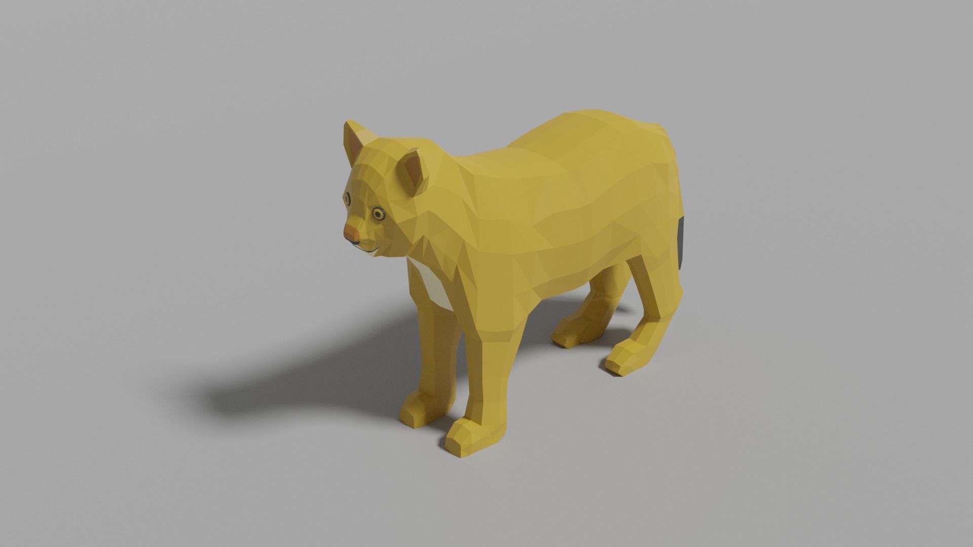 3D model Cartoon Lion Cub VR / AR / low-poly | CGTrader