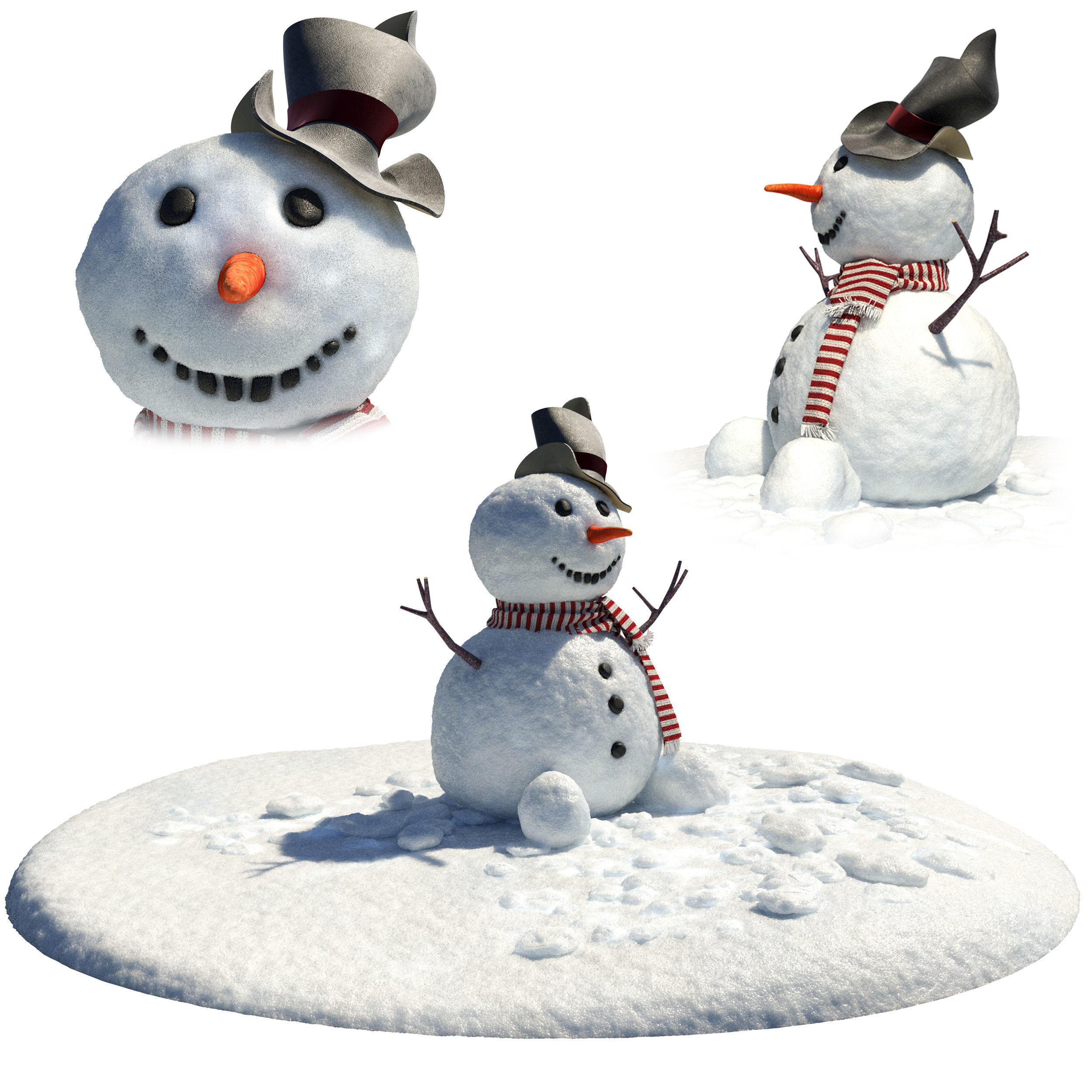 Snowman 3D model | CGTrader