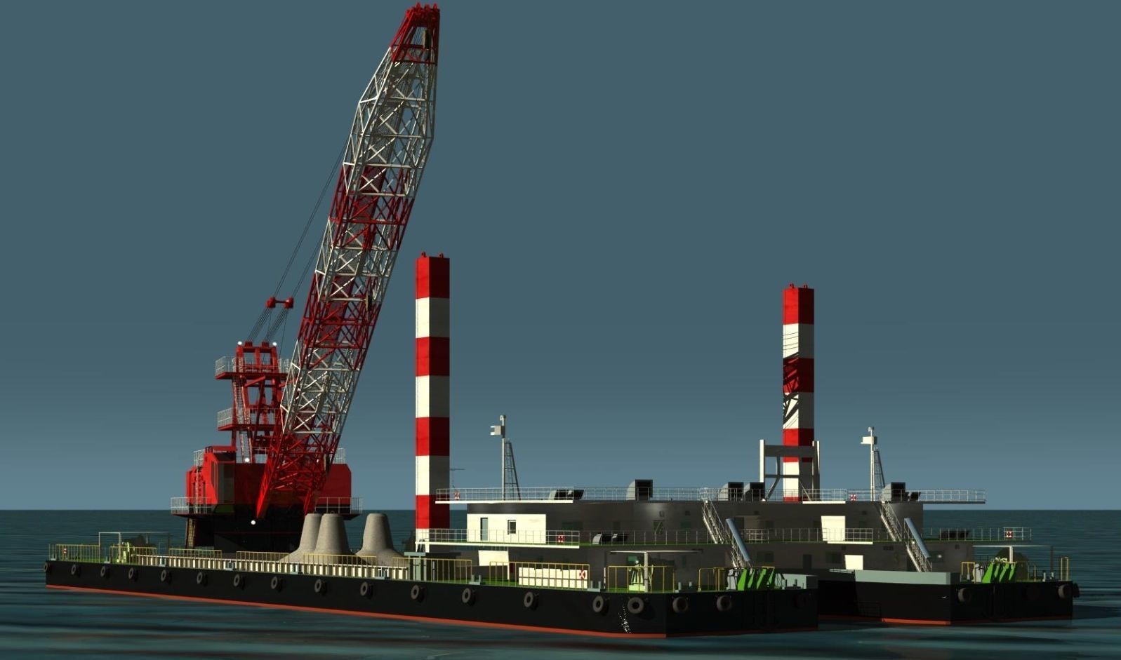 floating crane 3D model | CGTrader