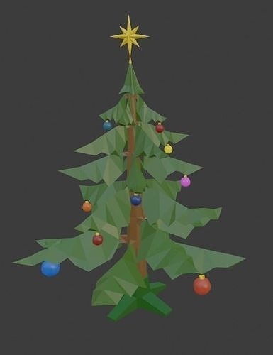 3D model Low Poly Christmas Tree VR / AR / low-poly | CGTrader