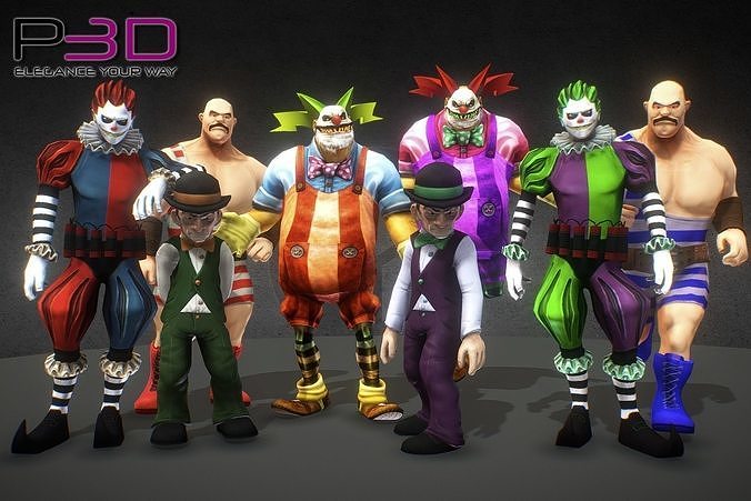 Horror Circus Pack 3D model animated rigged | CGTrader